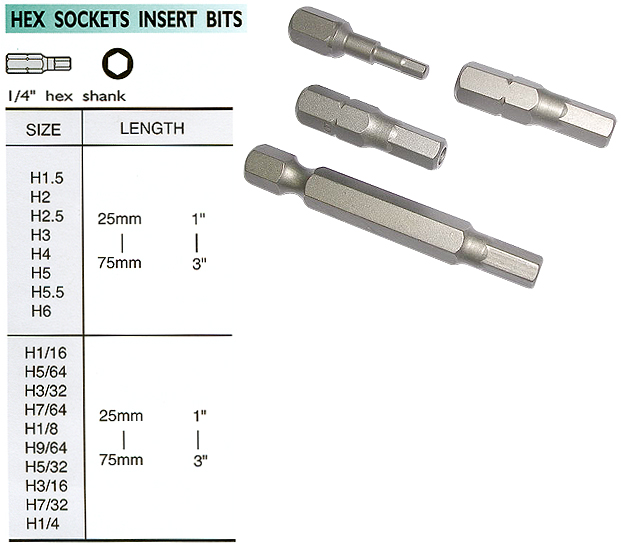 Hex screwdriver sizes store